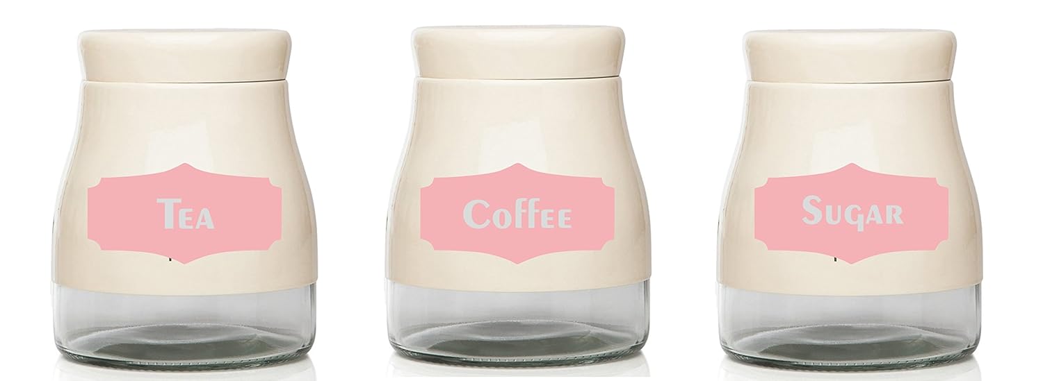 Set of Coffee/Tea/Sugar Vinyl Stickers/Labels for storage jars ...