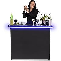 Amazon.com: Giantex 81" Extra Long Portable Bar Table with 2-Tier ...
