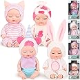 Amazon.com: Hanaive 4 Pcs 4 Inch Mini Baby Dolls Lifelike Realistic ...