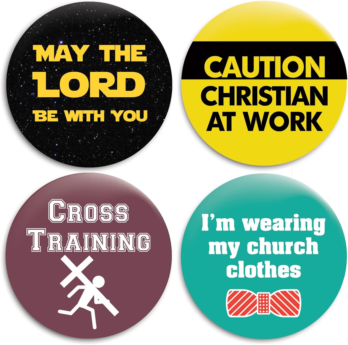 Amazon.com: Christian Church Pinback Buttons/Pins - 2.25 inches - Set ...