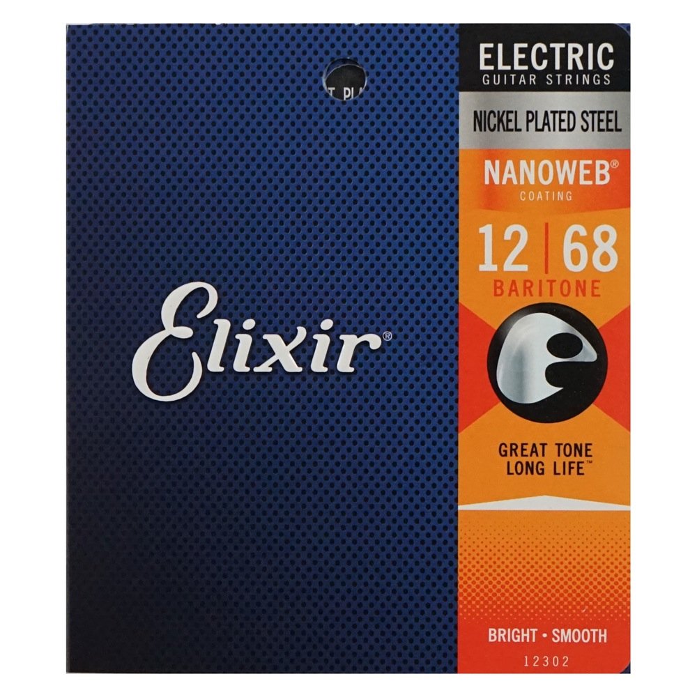 Amazon | ELIXIR 12302 NANOWEB Baritone 12-68×3SET バリトンギター弦 | ギター弦 | 楽器