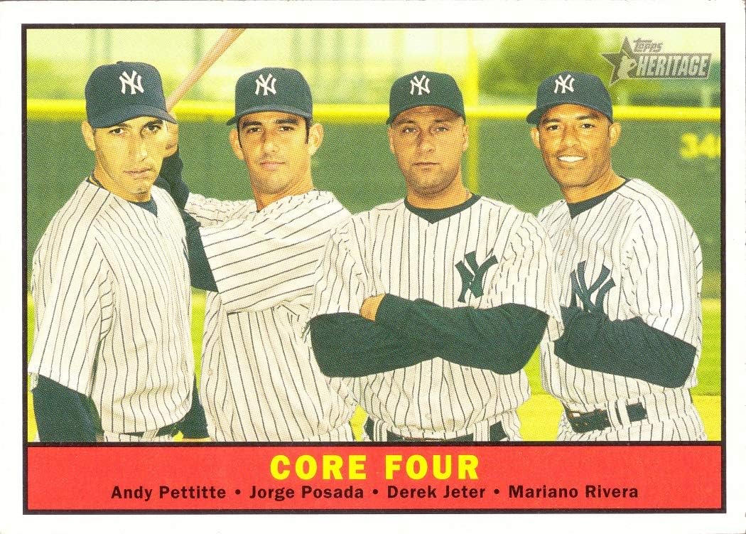 Amazon.com: 2010 Topps Heritage #411 Yankees Core Four Baseball Card - Andy Pettitte, Jorge ...