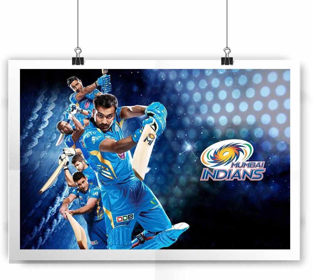 Athahdesigns Wall Poster Mumbai Indians Team: Amazon.in: Home & Kitchen