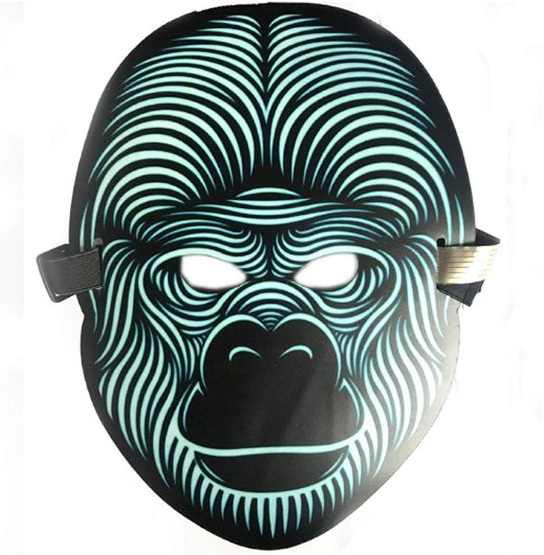 Amazon.com: LED Voice Activated Mask,Sound Activated Gorilla Mask,Voice ...