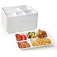 Amazon.com: ECOLipak 100% Compostable 5 Compartment Plates, 125 Pack ...