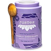 Amazon.com : JusTea PURPLE RAIN | Loose Leaf Purple Tea | Tin with Hand ...