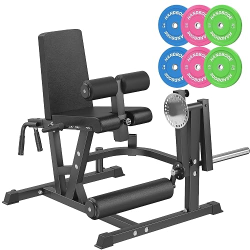 HANDBODE Leg Extension and Curl Machine with 110lb Weight Plates Set ...