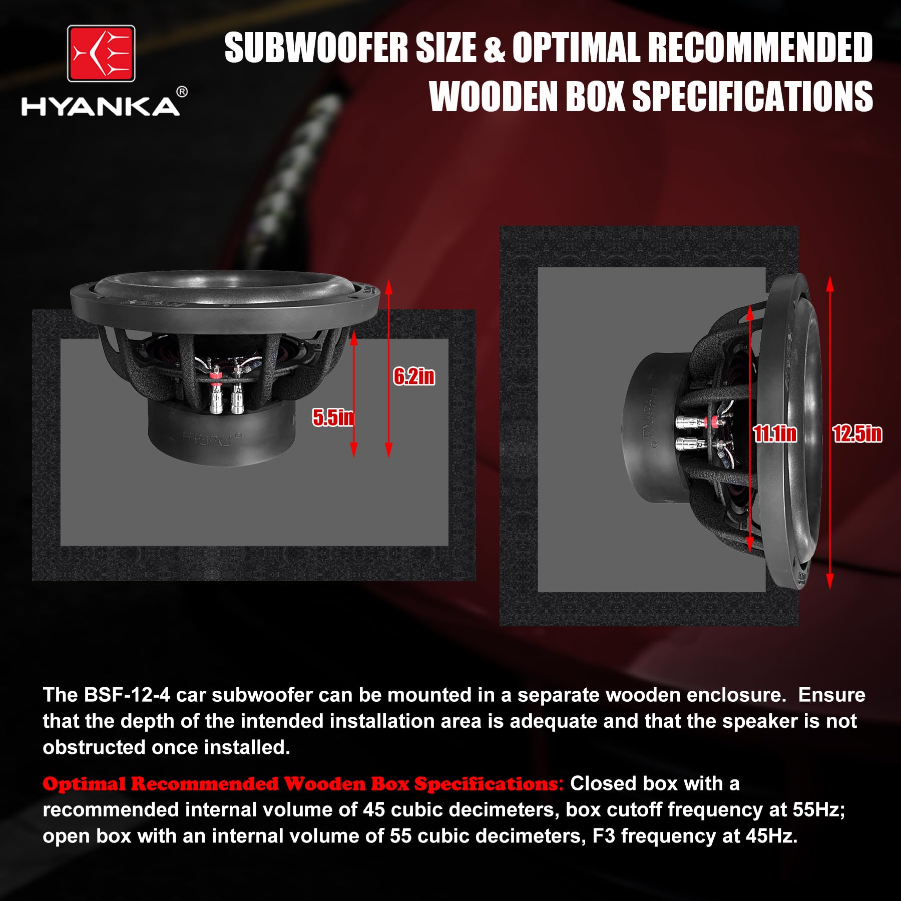 Mua BSF-12-4 12 Inch Subwoofer - 1600W MAX Power 12 Inch Paper Cone ...