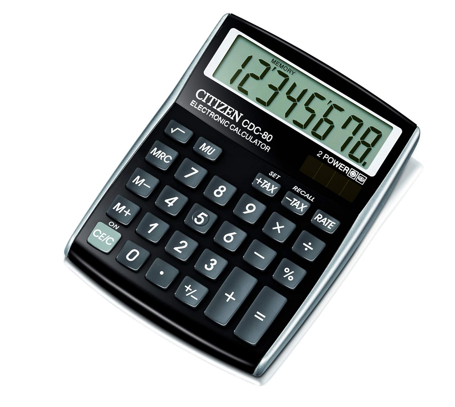 CITIZEN CDC80 Designline 108 x 135 x 24 mm Desktop Calculator - Black ...
