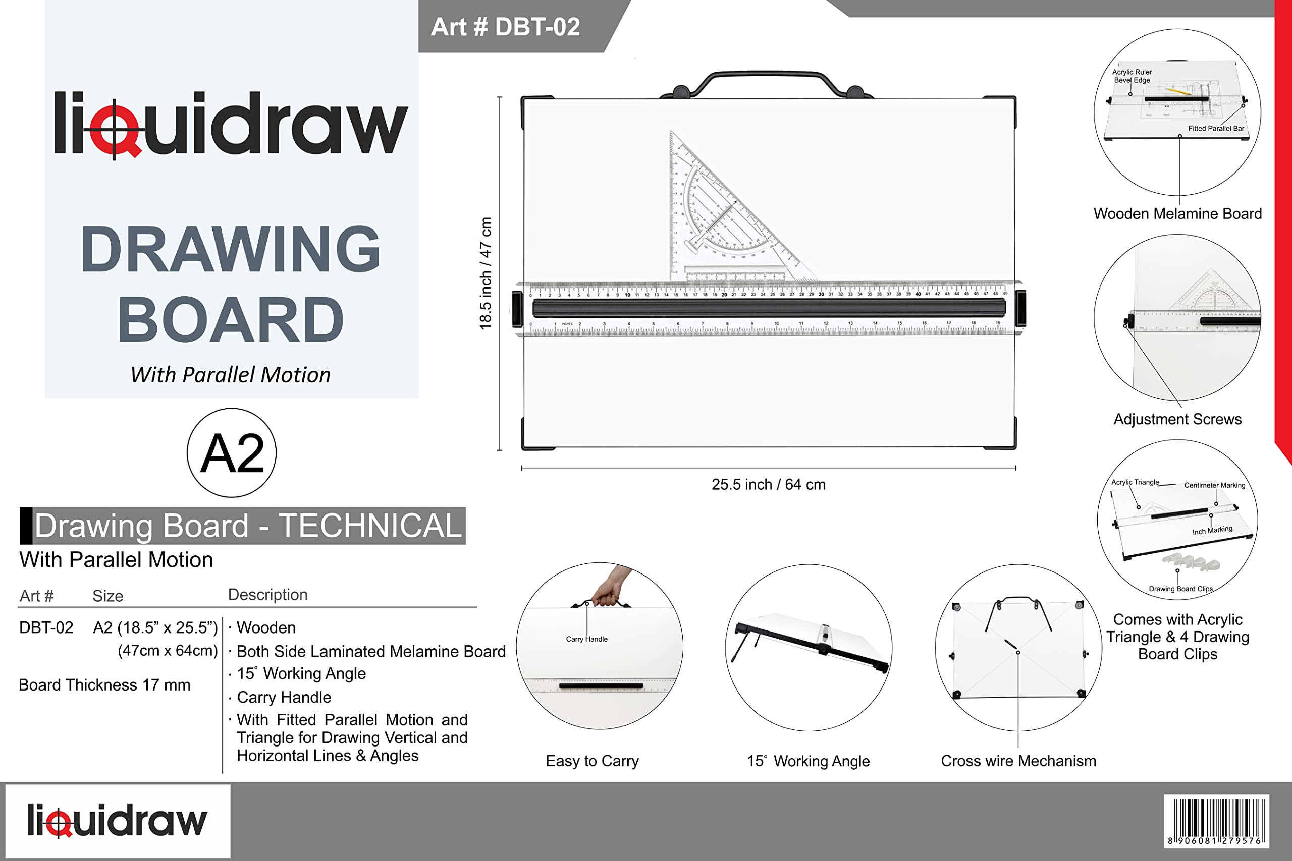 Mua Liquidraw A2 Drawing Board Parallel Motion With Carry Handle ...