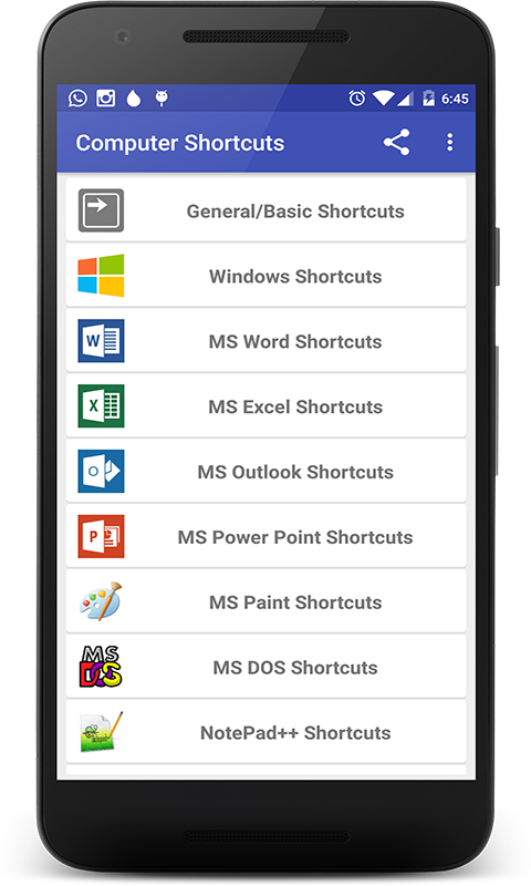 Computer Shortcut Keys Pro:Amazon.com.br:Appstore for Android