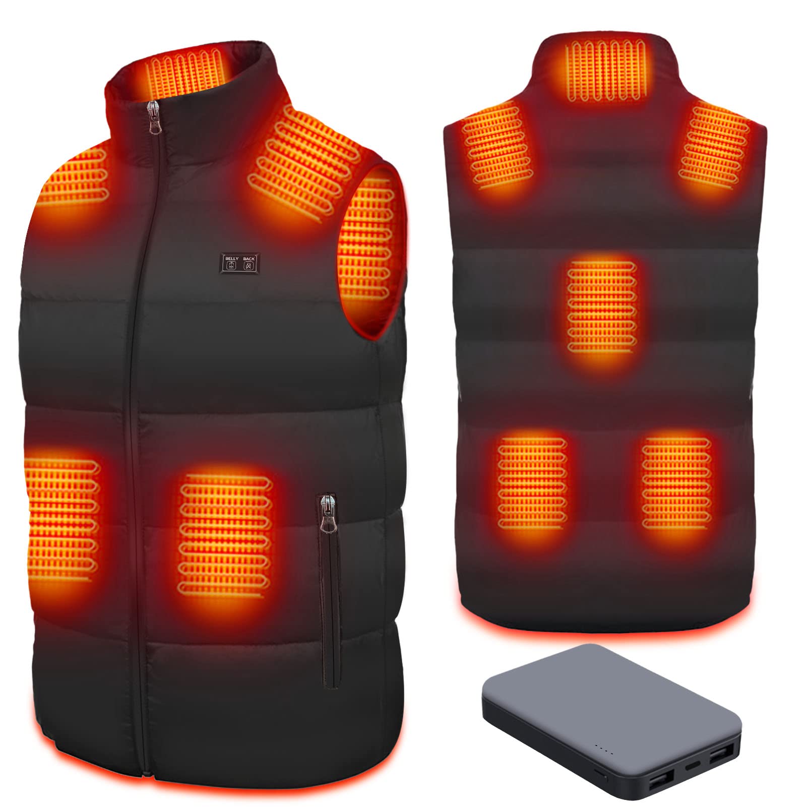 Miljgte Heated Vest Men Women with 16000mAh Battery Pack Heating Vest 8 ...