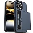 Amazon.com: Jiunai for iPhone 16 Pro Max Case Wallet Card Holder for 2 Cards IDs License Credit ...