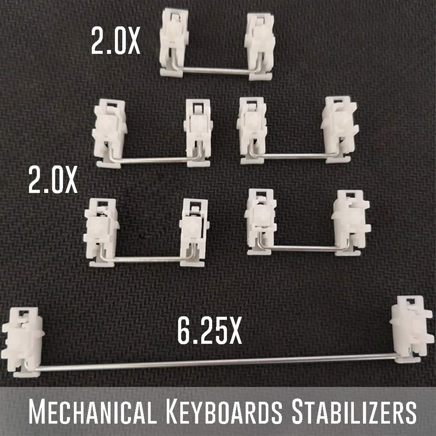 Keycaps Keycap Stabilizers White Case for Plate Mounting PCB Mounting ...
