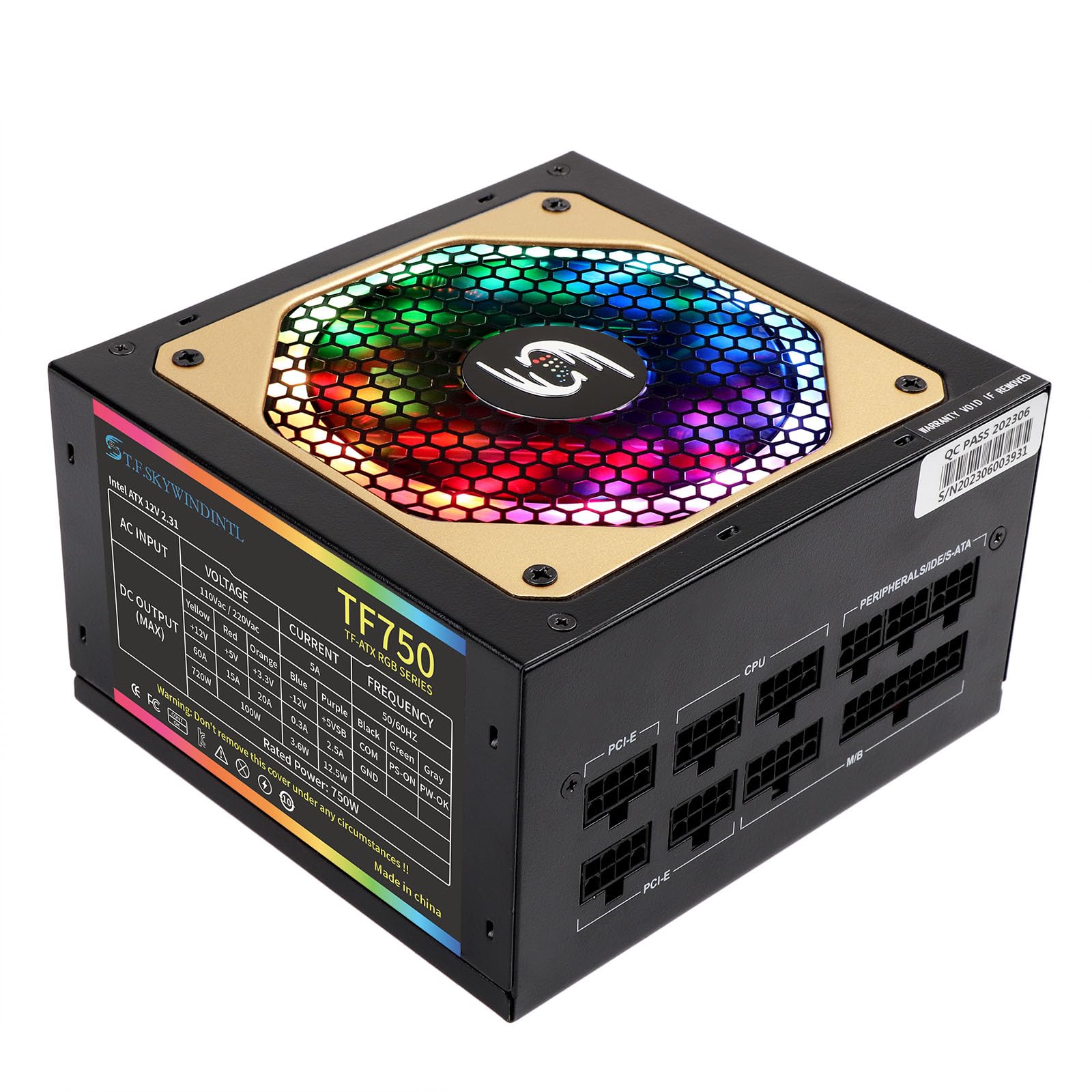 Mua 750W Power Supply RGB Fully Modular Gaming PSU Full Voltage 110 ...