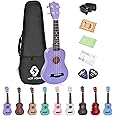 Amazon.com: Soprano Ukulele Beginner Pack, 21 Inch Basswood kids ...