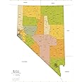 Amazon.com : Nevada ZIP Code Map with Counties - Standard - 36" x 45.5 ...