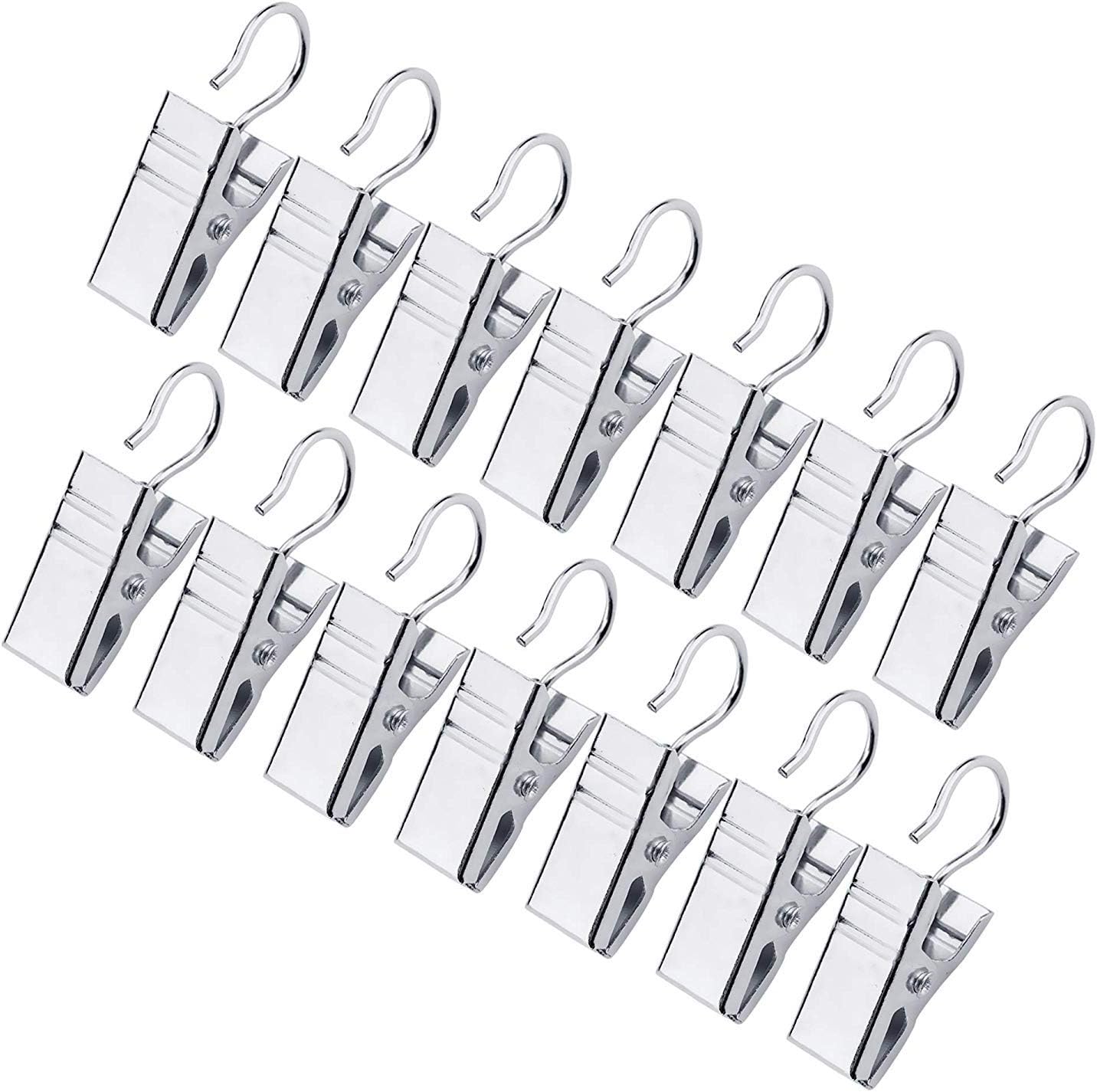 120 Pack Heavy-Duty Hook Clip Set Curtain Clips for Curtain Photos Home ...