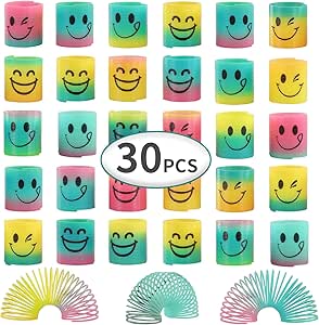 Amazon.com: 30 Pack Spring Rainbow Magic Fidget Stress Coil Mini ...
