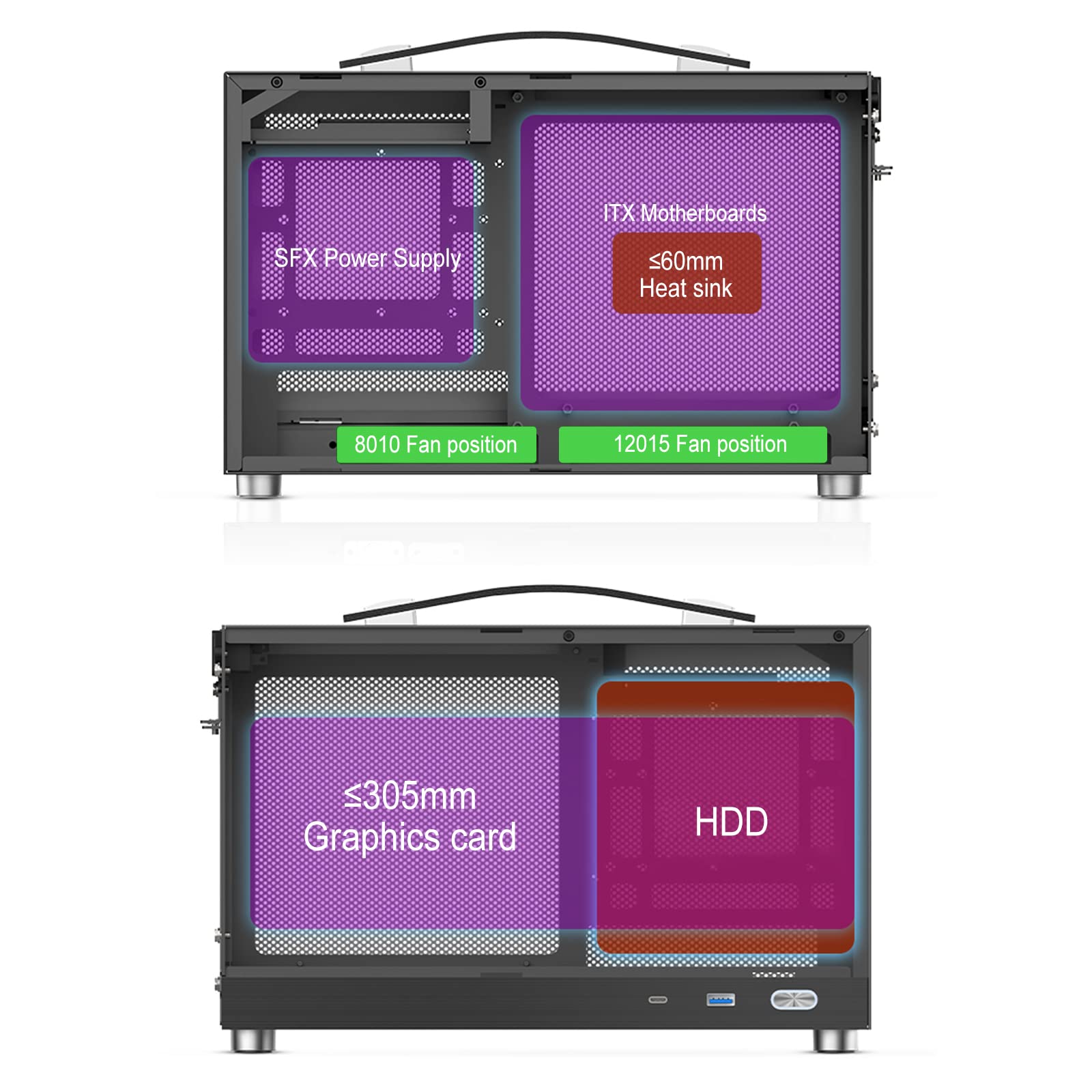 Mua S300 - Mini-ITX PC Gaming Case - Front I/O USB 3.0 Type - C Port ...