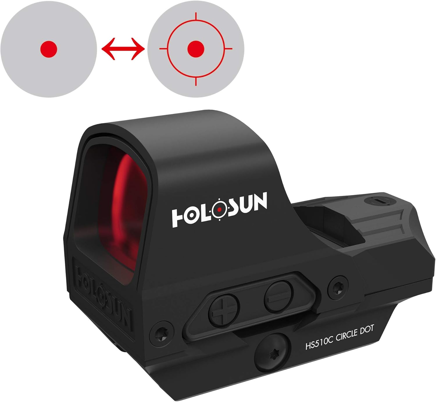 Holosun HS510C Open Reflex Red DOT Sight with switchable 2MOA DOT ...
