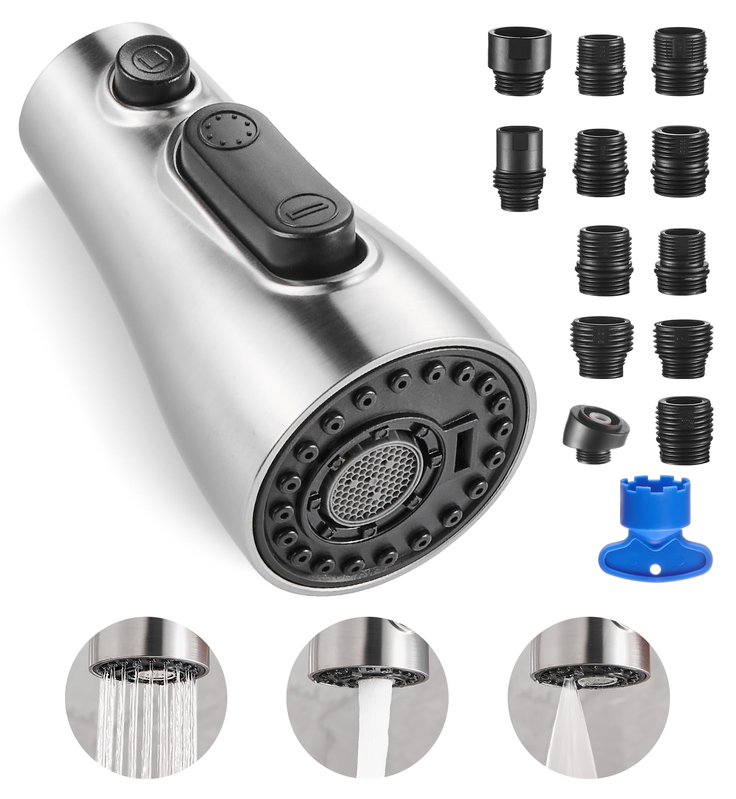 Cobbe Kitchen Faucet Head Replacement, Pull Down Spray Head for Kitchen ...