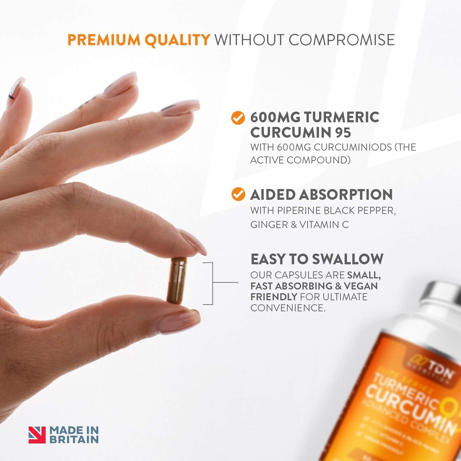 Curcumin Capsules 95 Supplement – High Strength 12,000mg Turmeric ...