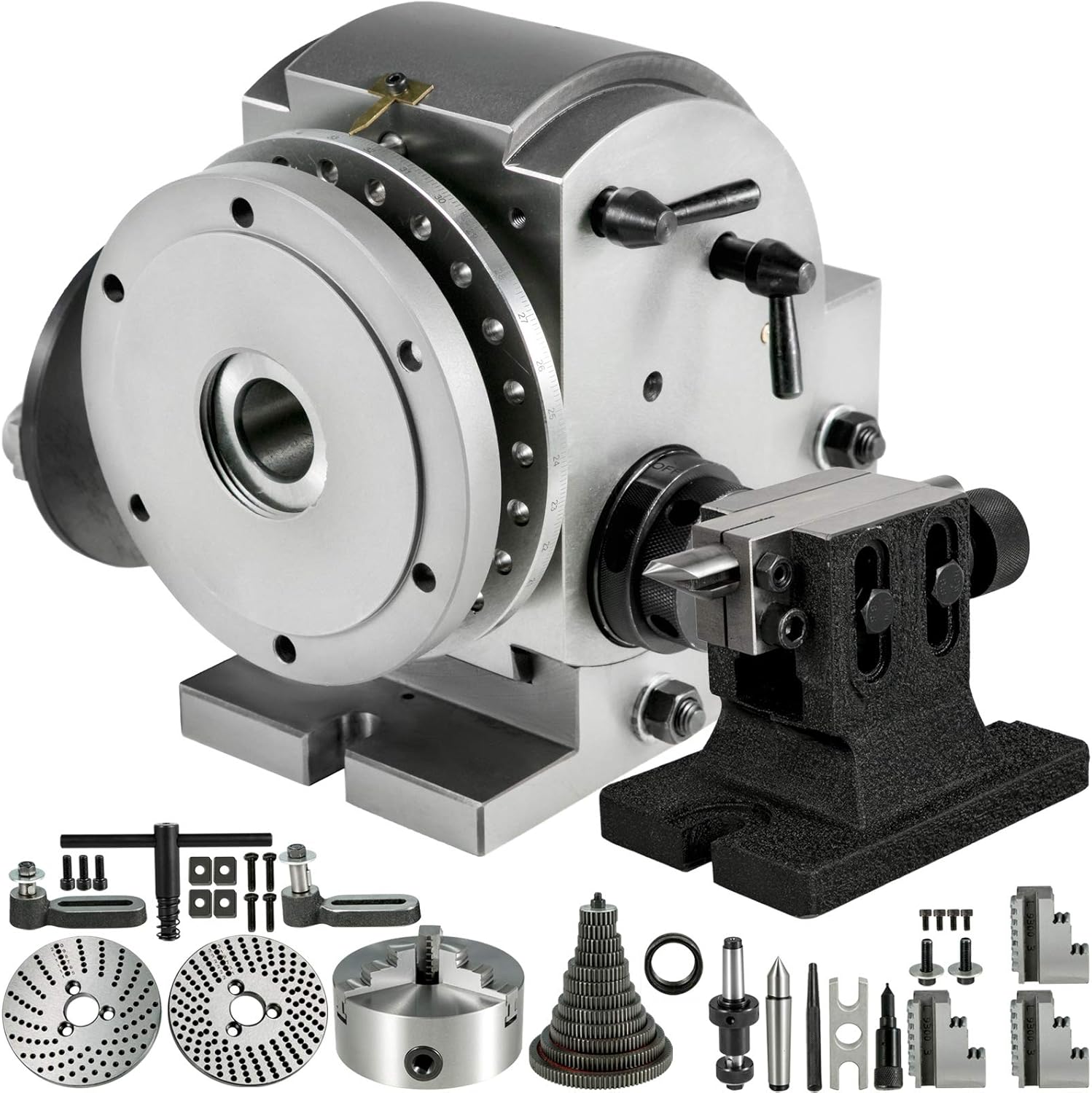 Frantools Teilapparat Rundtisch 150MM BS2 Teilkopf mit 3 Backenfutter ...