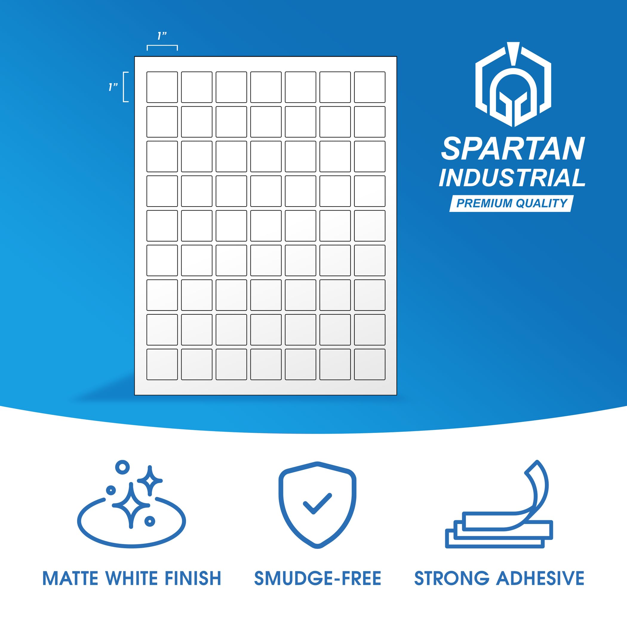 Mua Spartan Industrial Printable Laser and Inkjet Labels - 1" X 1 ...