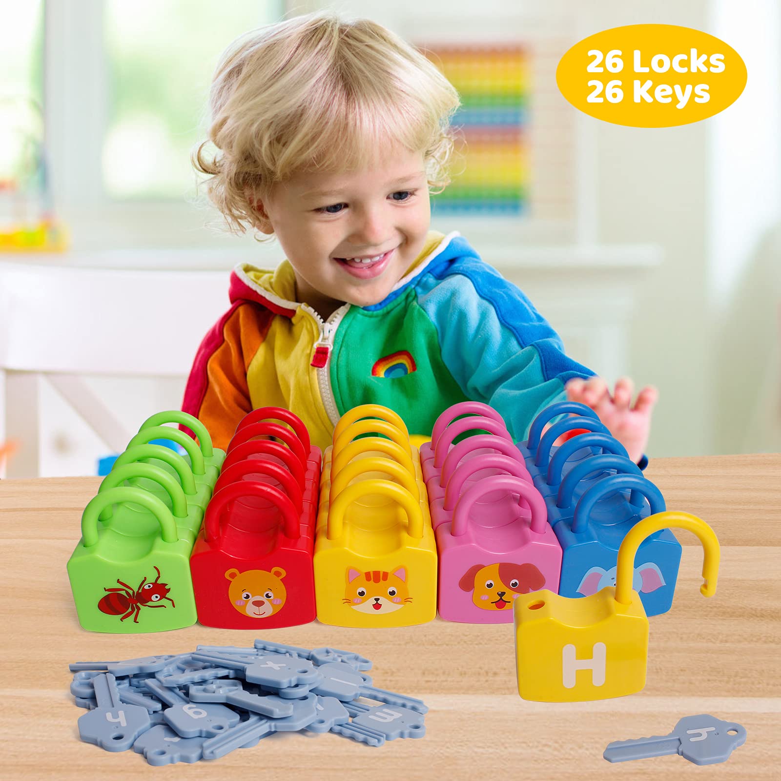 Mua Dinhon Color Alphabet Learning Lock Toys Educational Letter ...