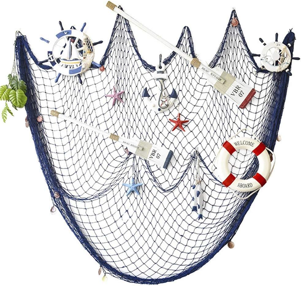 AOFOX Decorative Fishing Net Decor,Mediterranean Ocean Pirate Beach ...