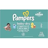 Amazon.com: Pampers Baby-Dry Disposable Diapers Size 2, 222 Count ...