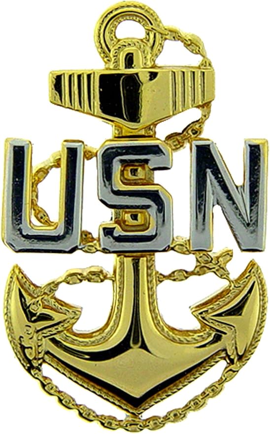 Amazon.com: EagleEmblems Navy Chief Petty Officer Gold Lapel Pin P16412 ...