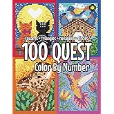 Amazon.com: 100 QUEST Color By Number: Squares + Triangles + Hexagons ...