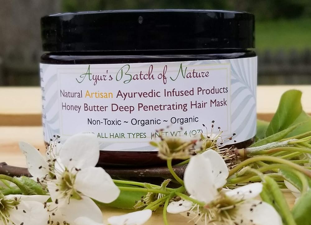 Amazon.com: Honey Butter Moisturizing Hair Mask, Ayurvedic Hair Herbs, Leave-In Treatment, Deep ...