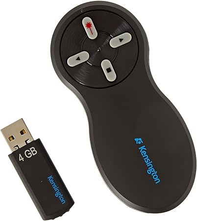 Kensington Wireless USB Presentation Clicker with Red Laser Pointer ...