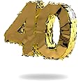 Amazon.com: Mini Pinata for 40th Birthday Party, Number 40 (7.8 x 6.3 x ...