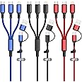 Amazon.com: Multi Charging Cable (3Pack 4FT) 3 in 1 Charger Cable Nylon ...