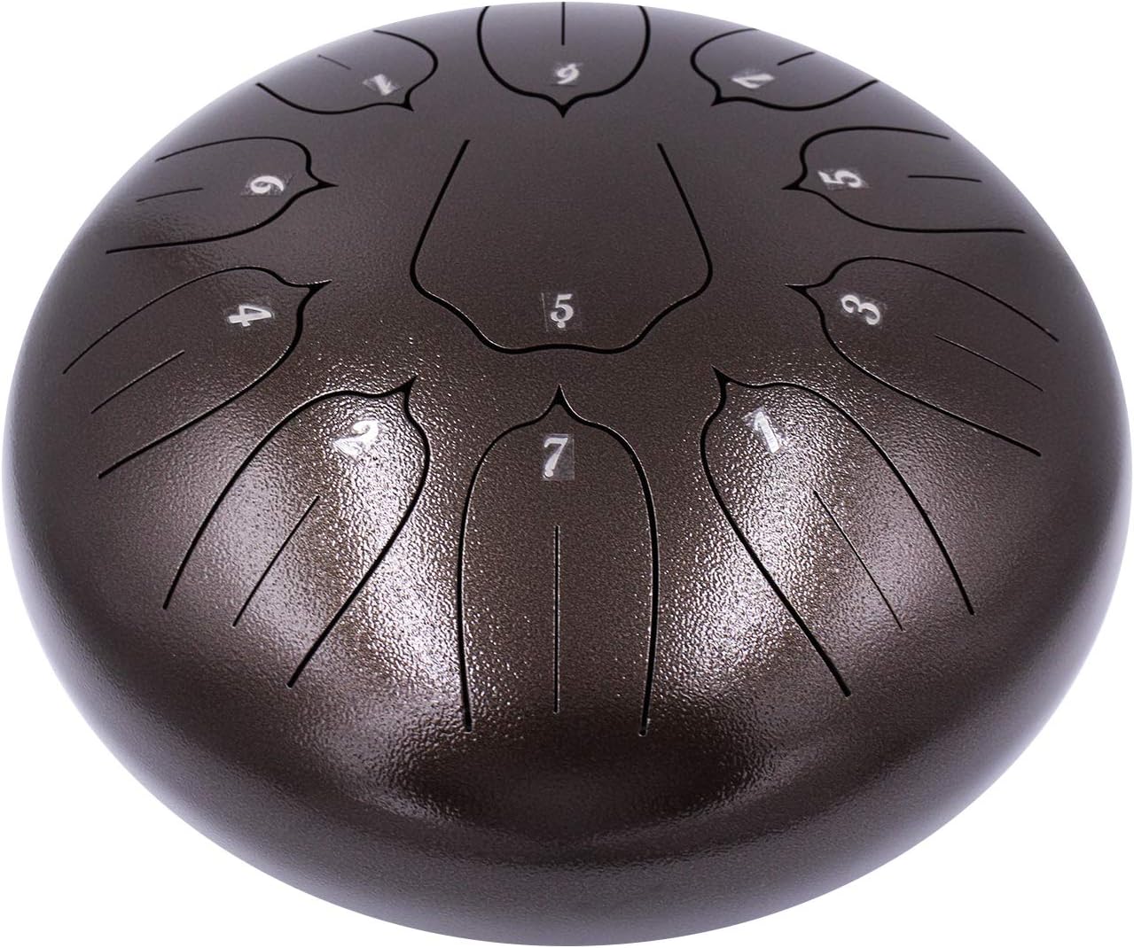 ANTETOK Hand-pan Steel Tongue Drum Kit, 11 Notes 12 Inches Hand Drum ...