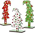 Amazon.com: Meooeck 3 Pcs Green Tabletop Christmas Tree Christmas ...
