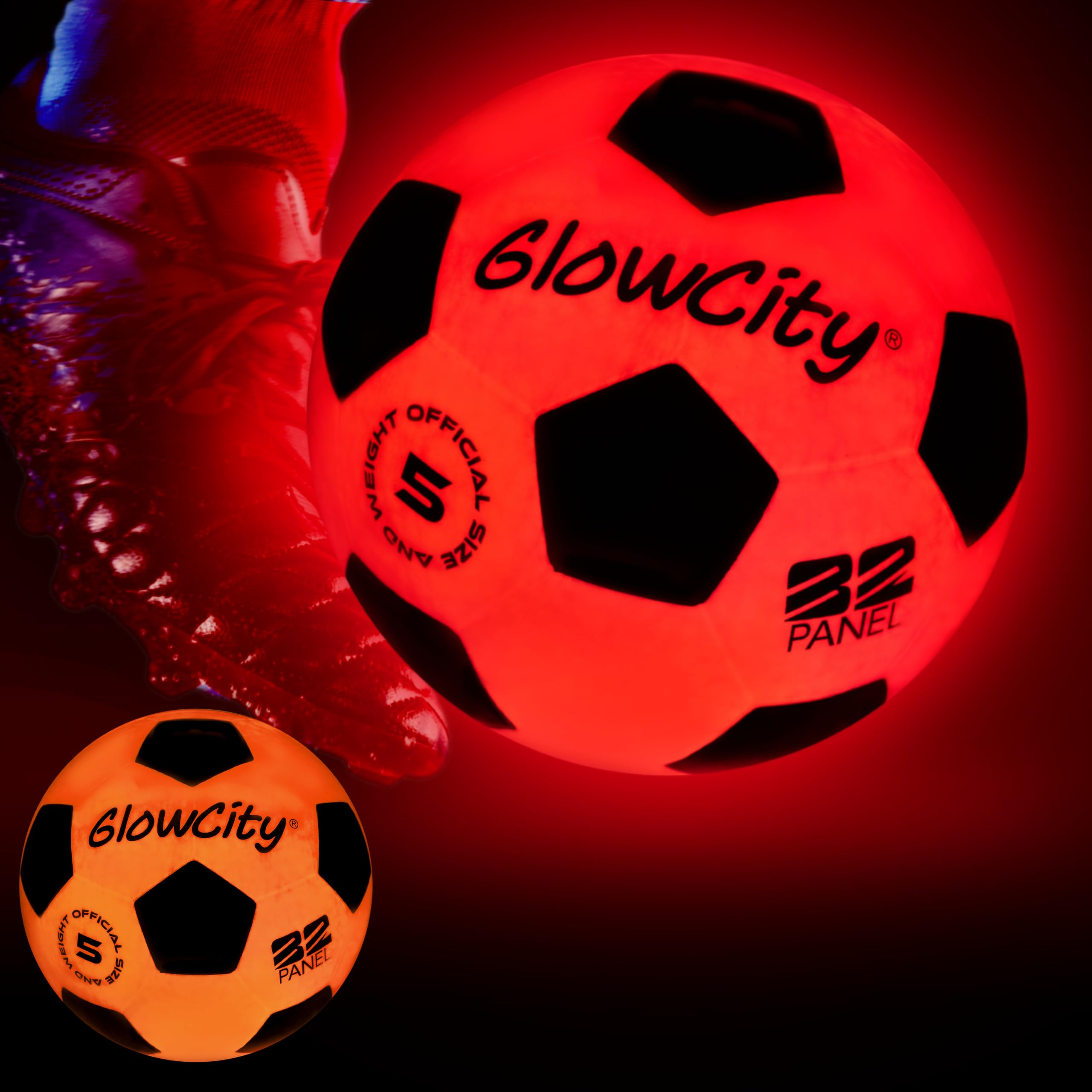 Mua GlowCity Glow in The Dark Soccer Ball | Light Up Indoor/Outdoor ...