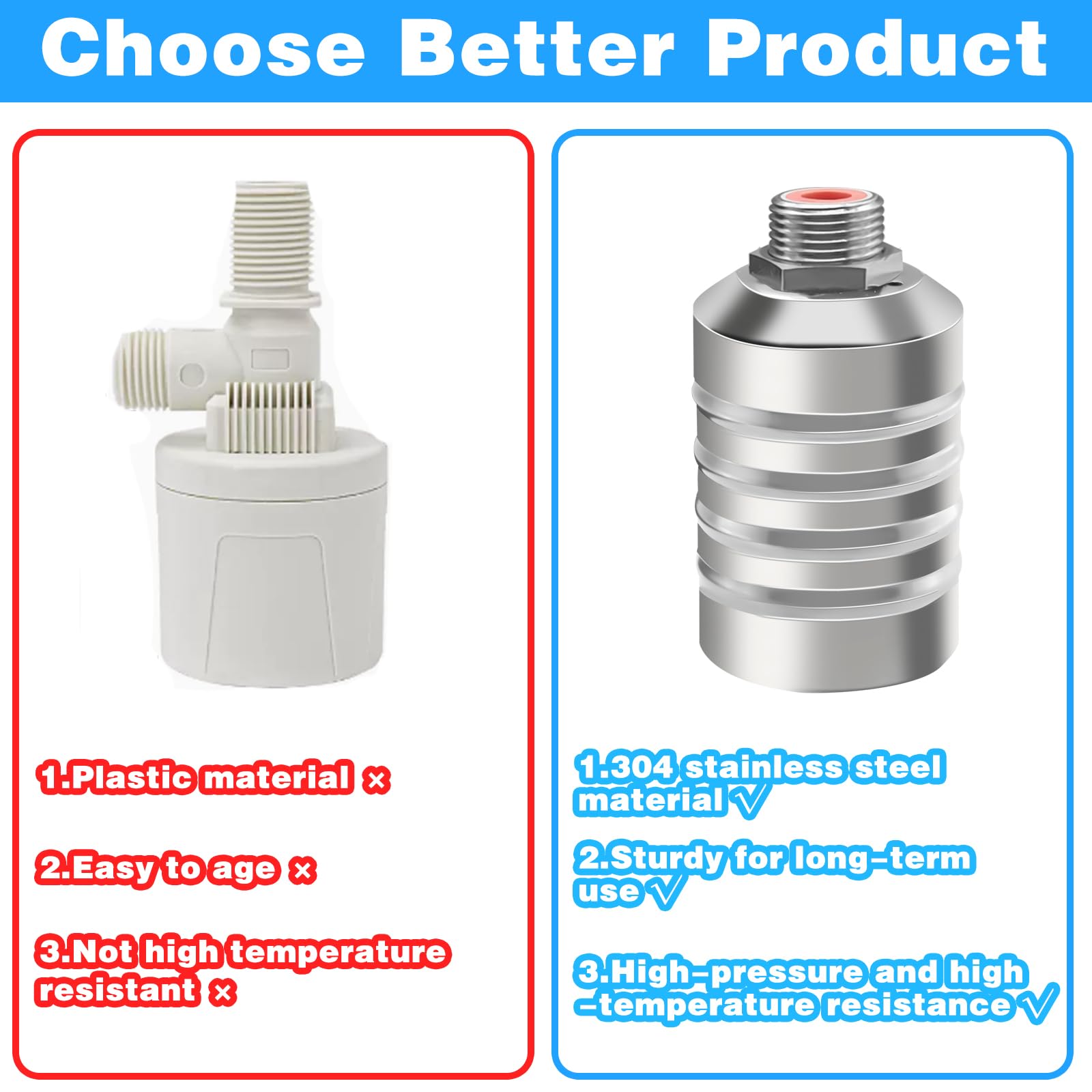 Mua Fully Automatic Water Level Control Float Valve, 304 Stainless ...