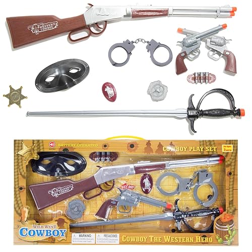 ROXIE Kids Police Costume Set with Toy Guns, Sword, Mask, Handcuffs ...