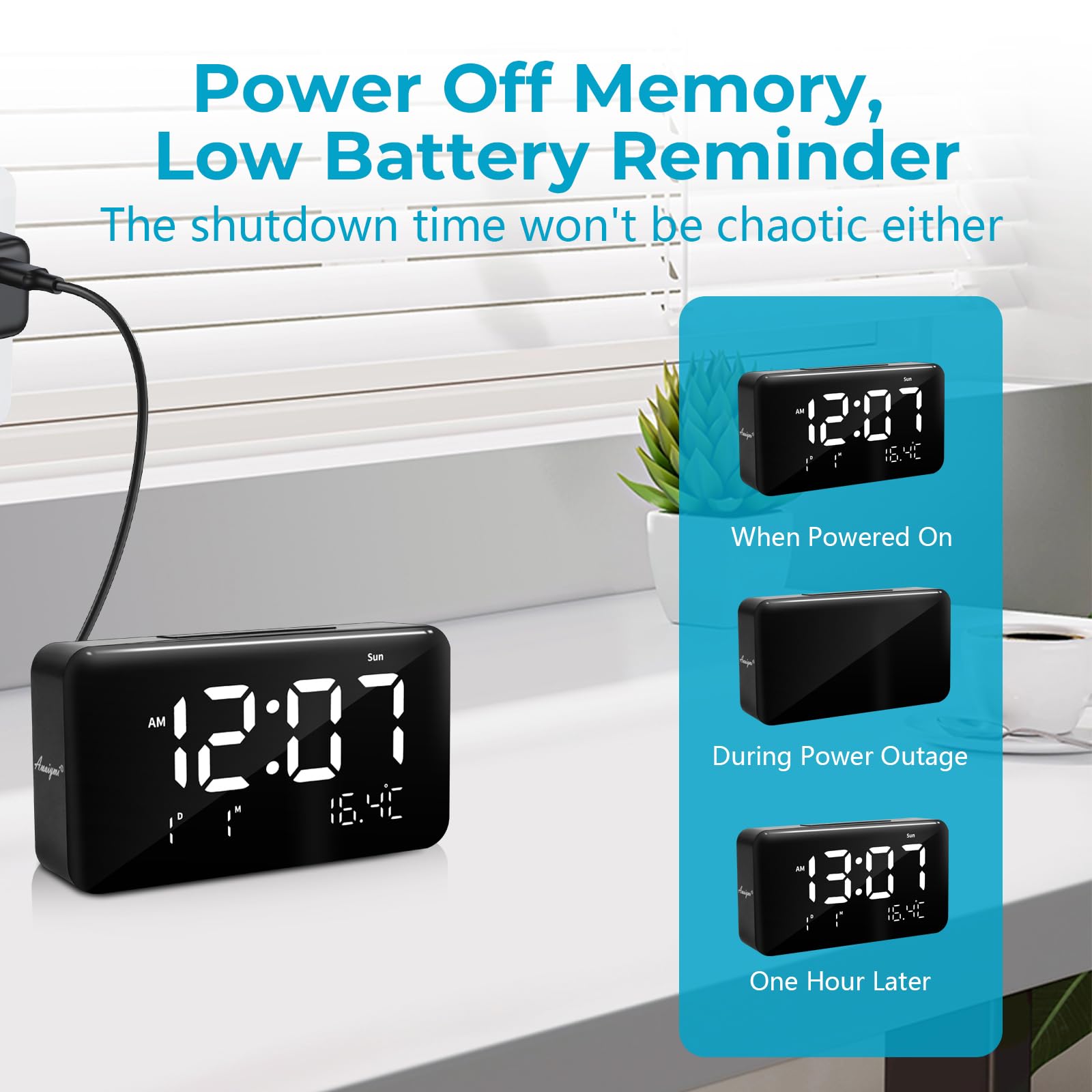 Mua Talking LED Clock, Talking Clock with Volume Control, Talking Alarm ...