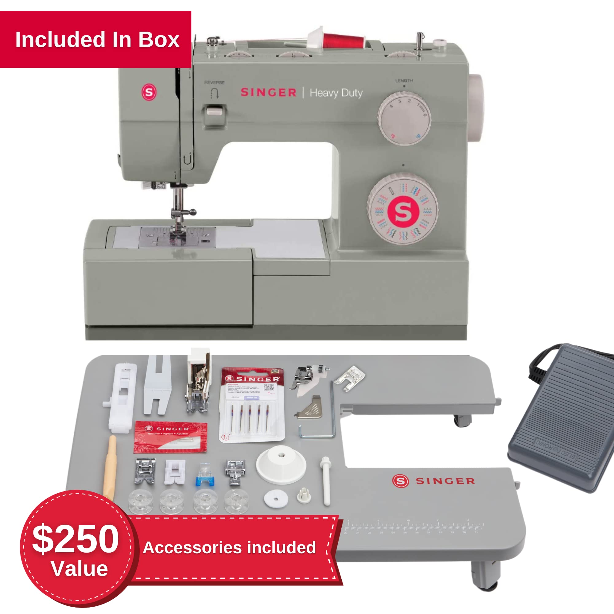 Mua SINGER | Heavy Duty Holiday Bundle - 4452 Heavy Duty Sewing Machine ...