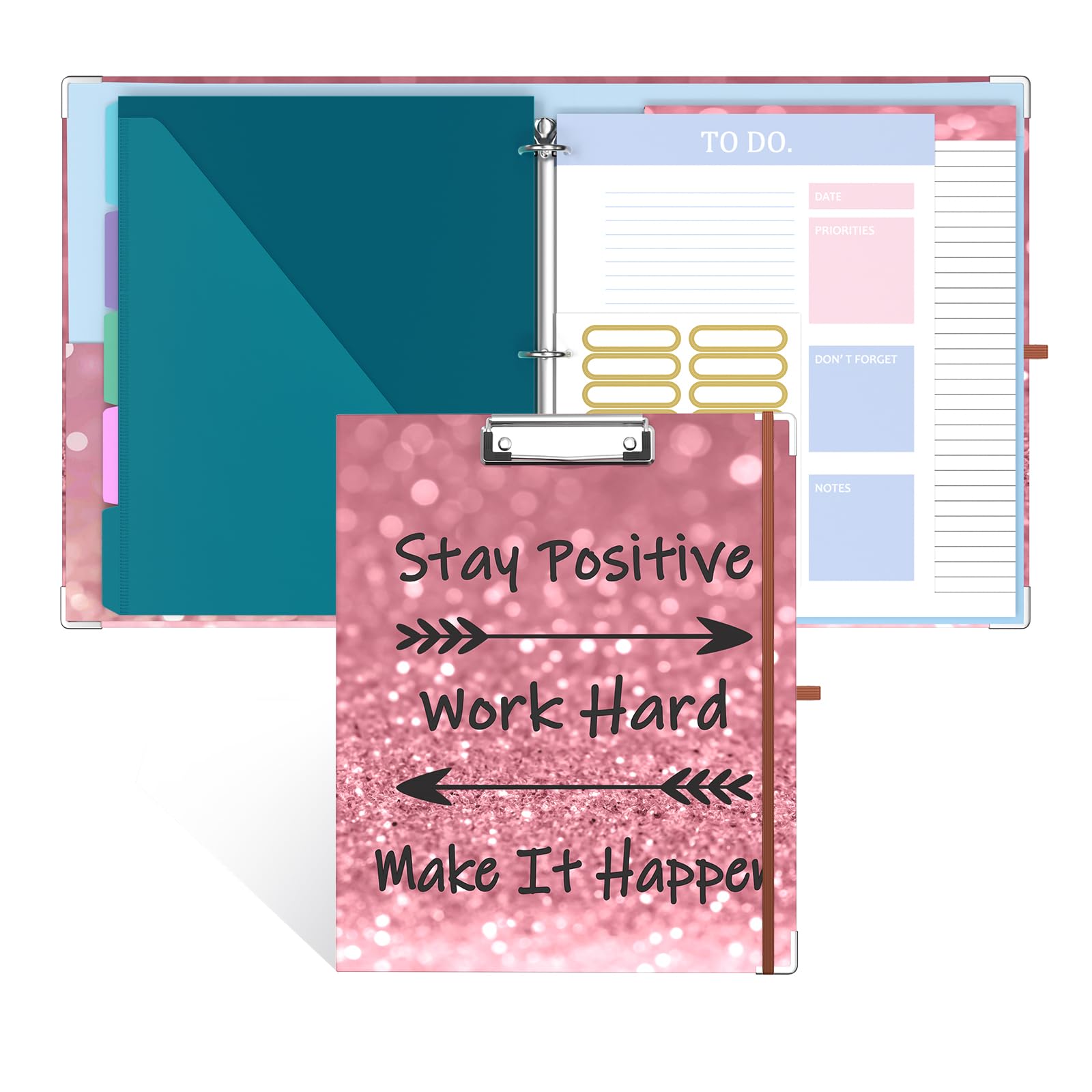 ZAXMEY 3 Ring Binder,0.75 Inch Binder Organizer with 5 Tab Dividers ...