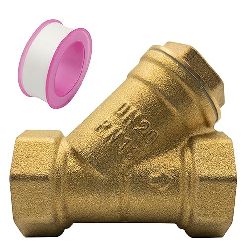 Y Strainer 3/4" Brass Sediment Filter Attachment Water Filter with 40 ...