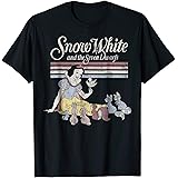 Amazon.com: Disney Snow White Main Cast Flower Ring Graphic T-Shirt ...