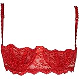 Dreamgirl Women's Plus-Size Plus Size Lace Open Cup Underwire Shelf Bra ...