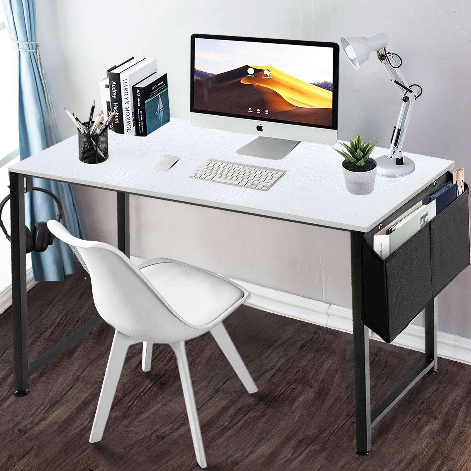 Mua Lufeiya Computer Desk White Writing Table for Small Spaces Home ...
